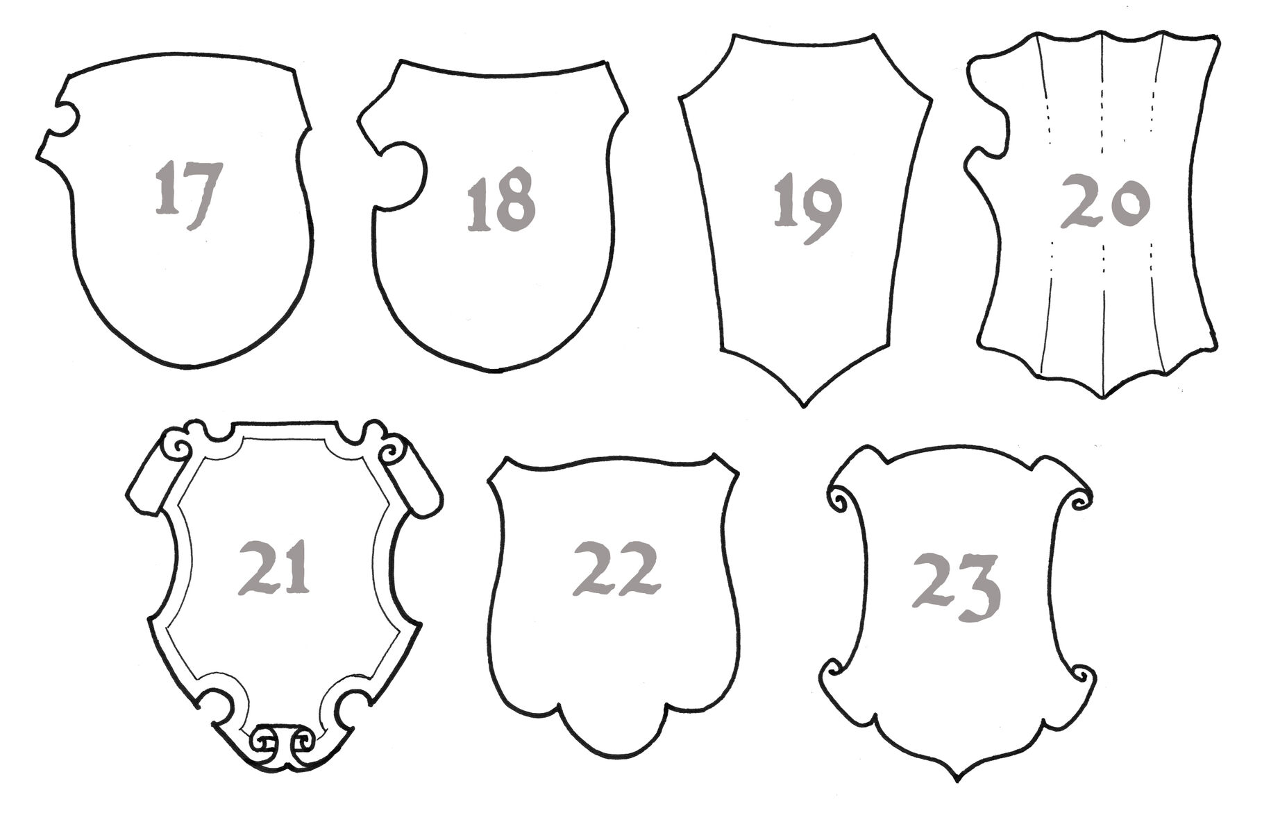 Shield shapes