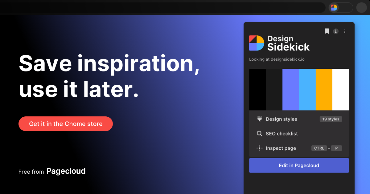 Design Sidekick - find colors, fonts, styles, and SEO issues