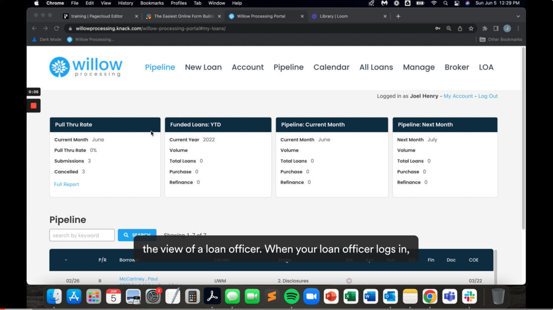 Willow Processing | Training - Portal-Sr
