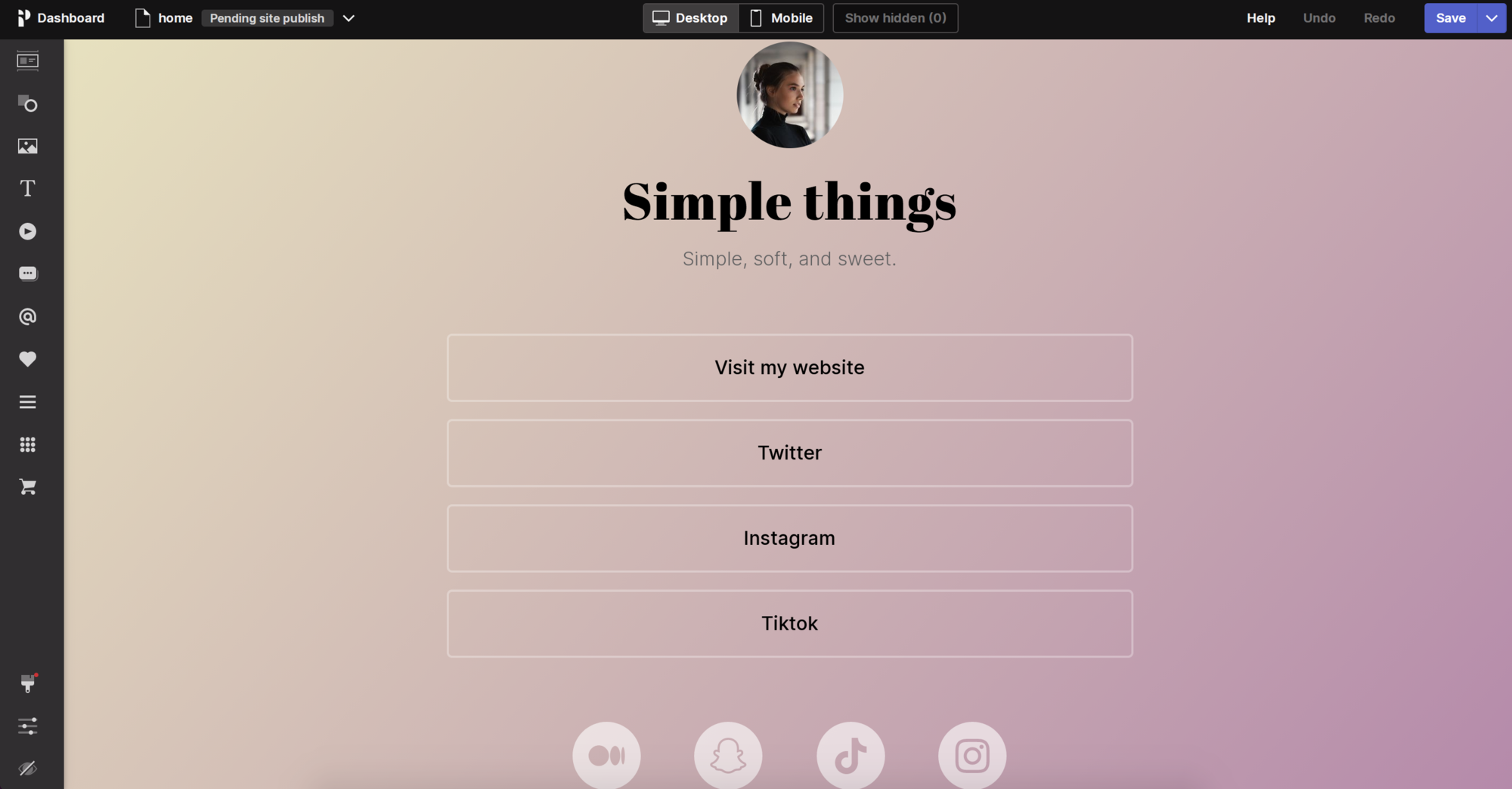Creating a Link Page with Pagecloud! - Pagecloud Blog - Web Design ...