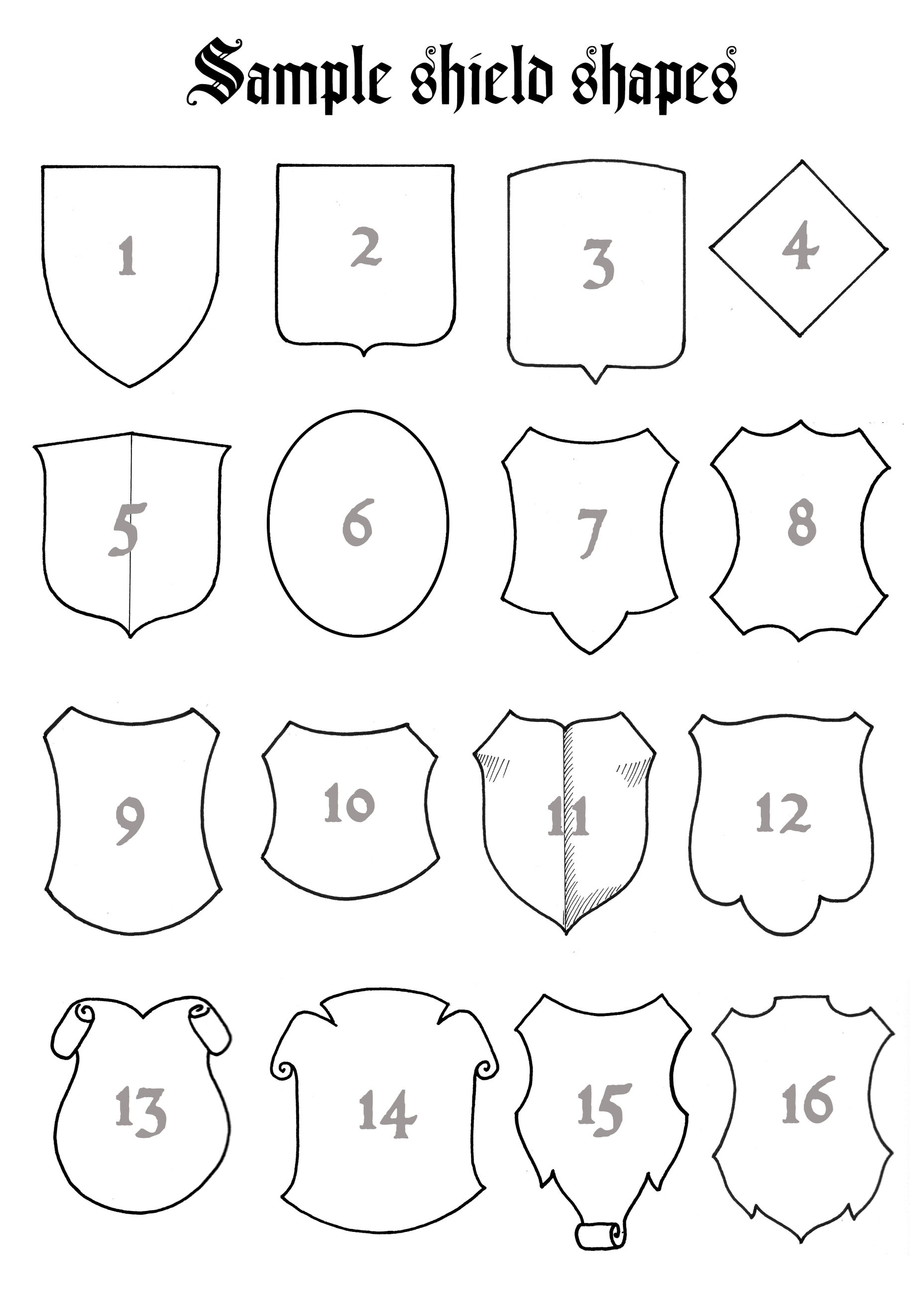 Shield shapes