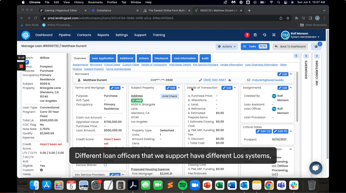 Willow Processing | Training - Portal-Sr
