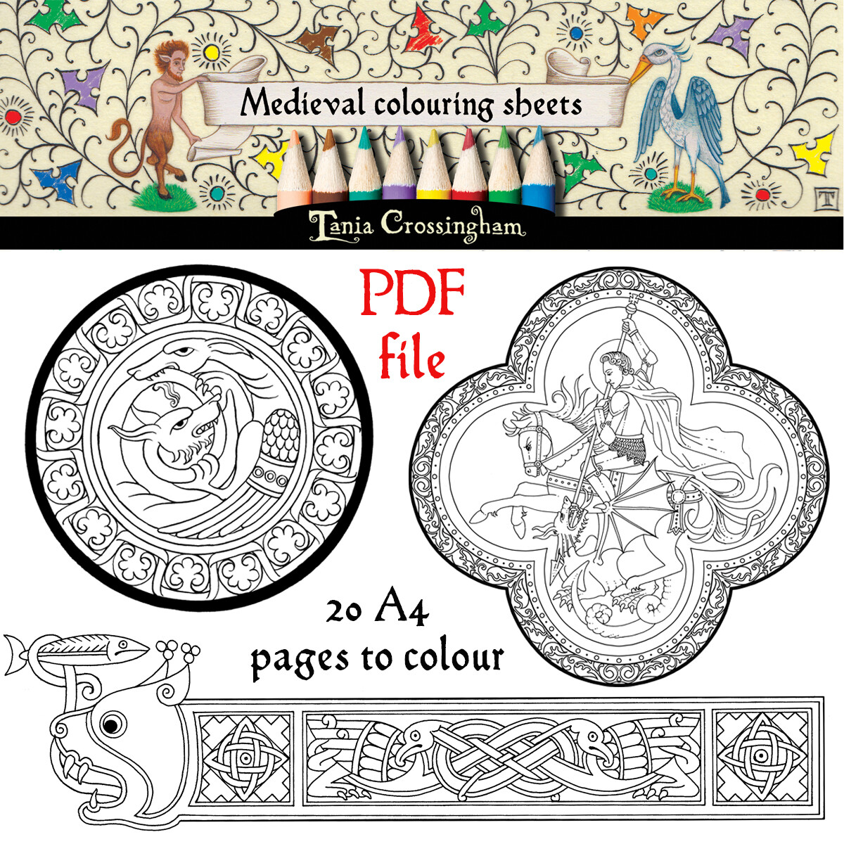Medieval colouring sheets