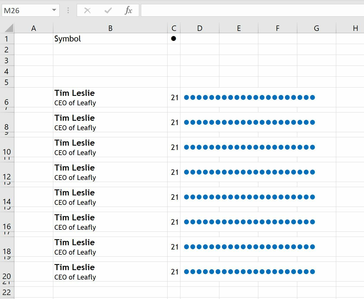 How to Create a Unit Chart in Excel