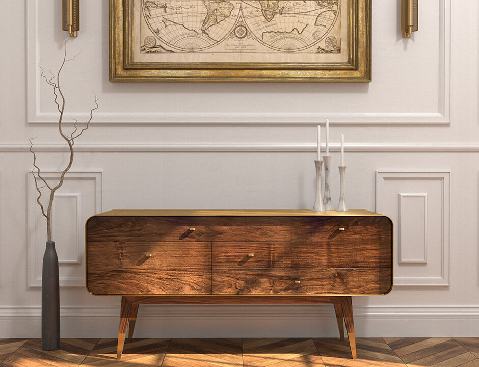 brass sideboard