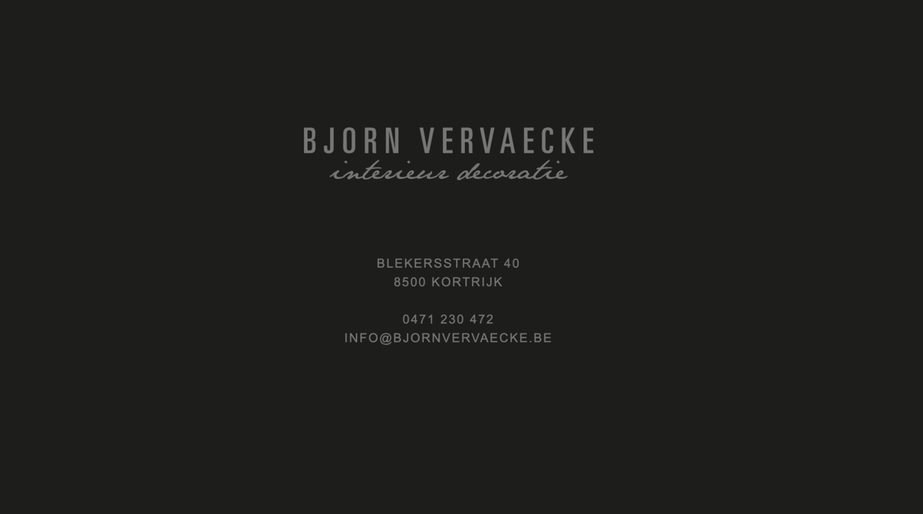 Bjorn Vervaecke interieur design