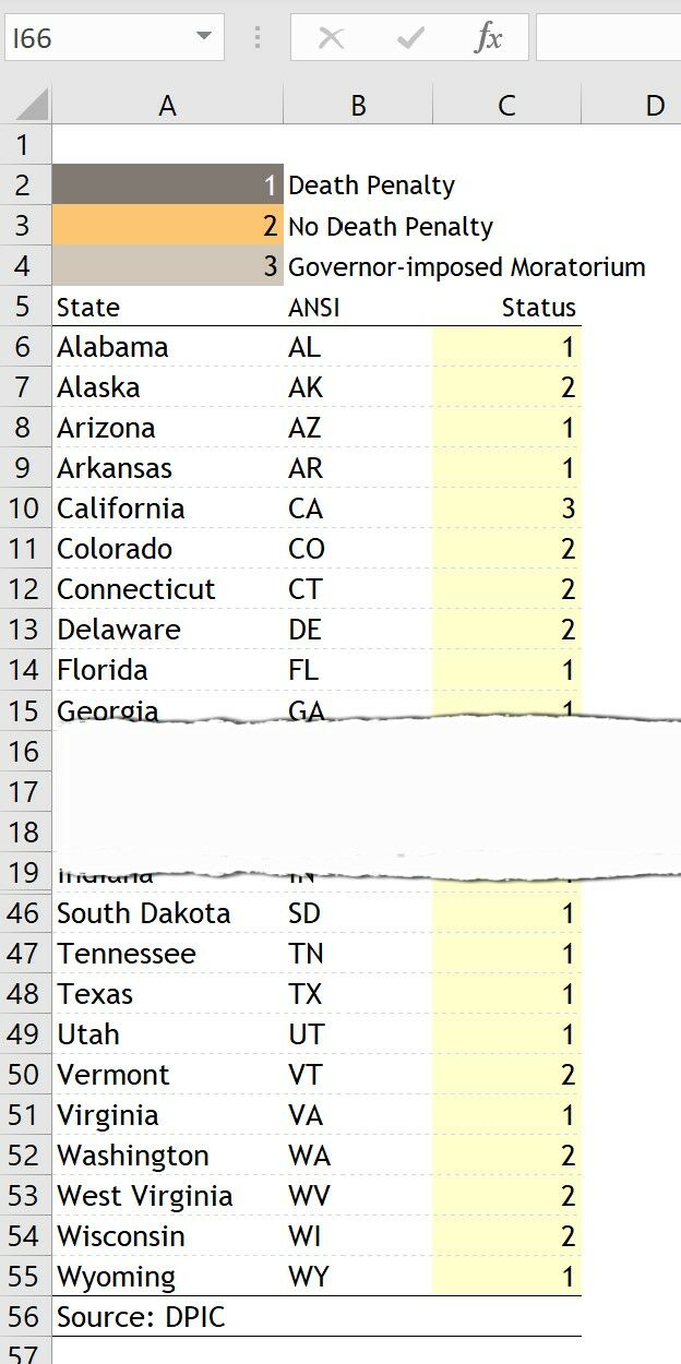 How to create a Grid Map with circles in Excel