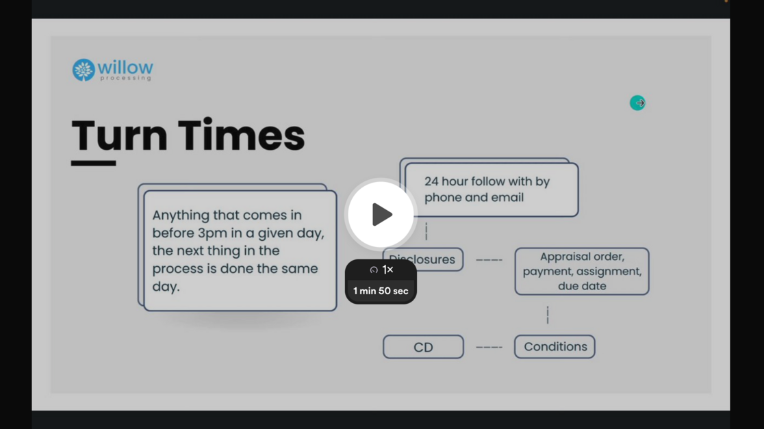 Willow Processing | Training - Portal-Sr