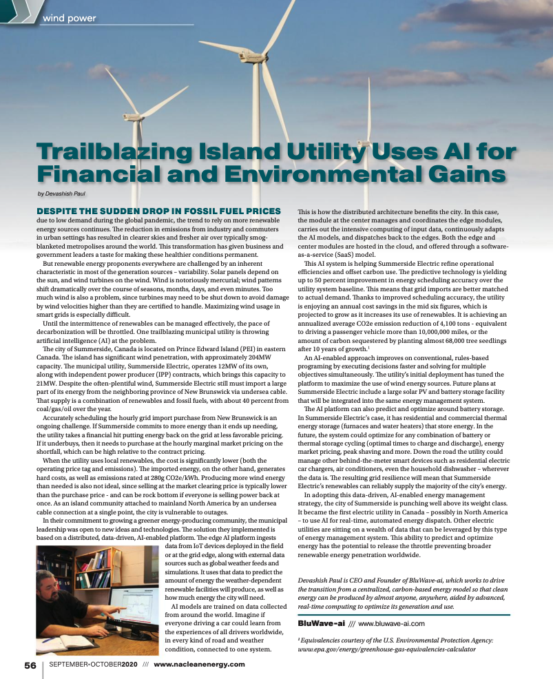 Trailblazing Island Utility: Article Reprint from North American Clean Energy