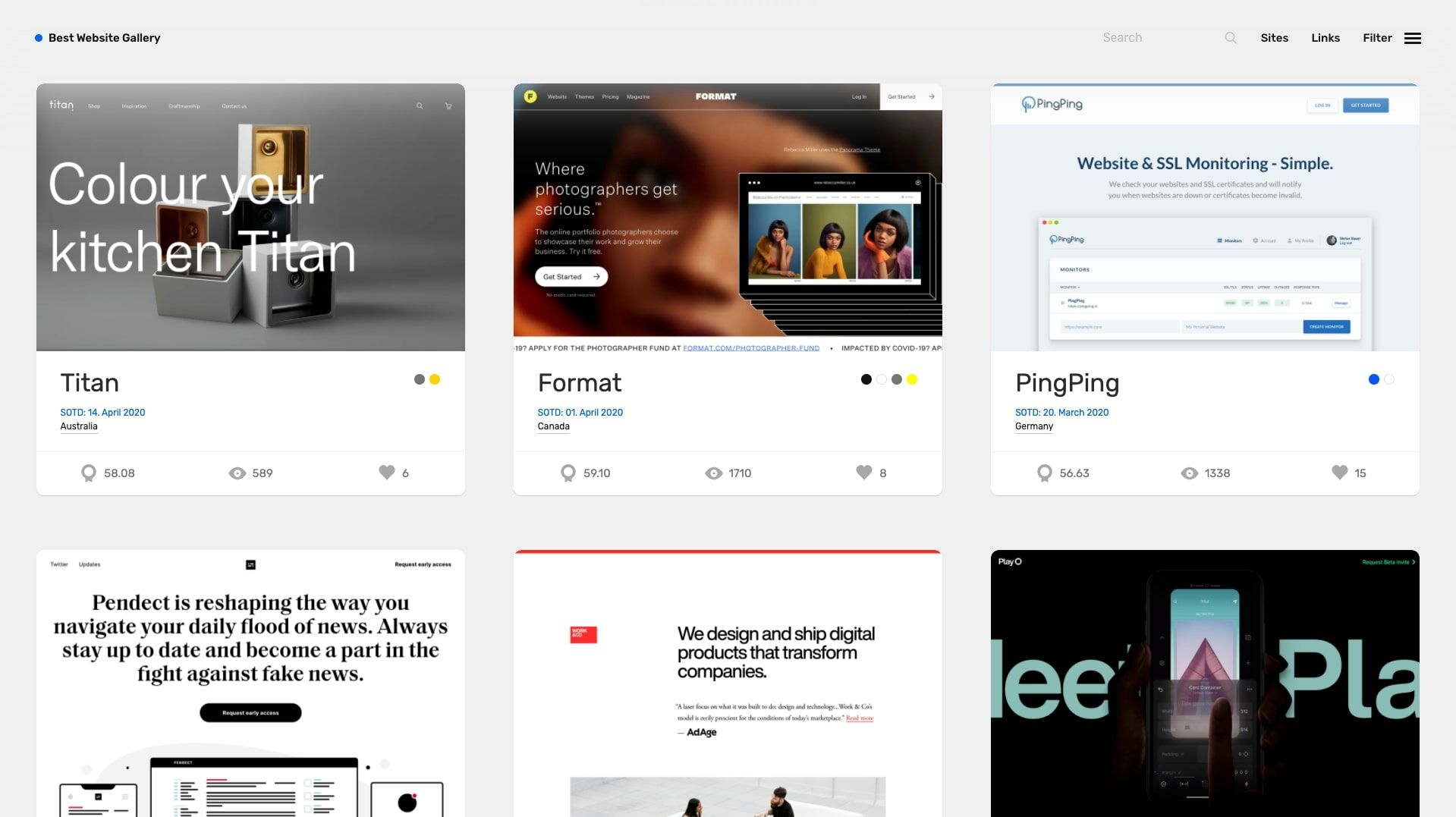 Web design inspiration: Top 5 sources used by pro designers - Pagecloud ...